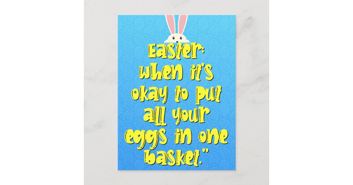 Funny Easter Pun Quote Card | Zazzle