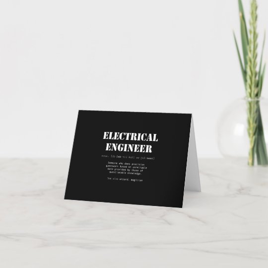 Funny Electrical Engineer Definition Gift Thank You Card | Zazzle.com