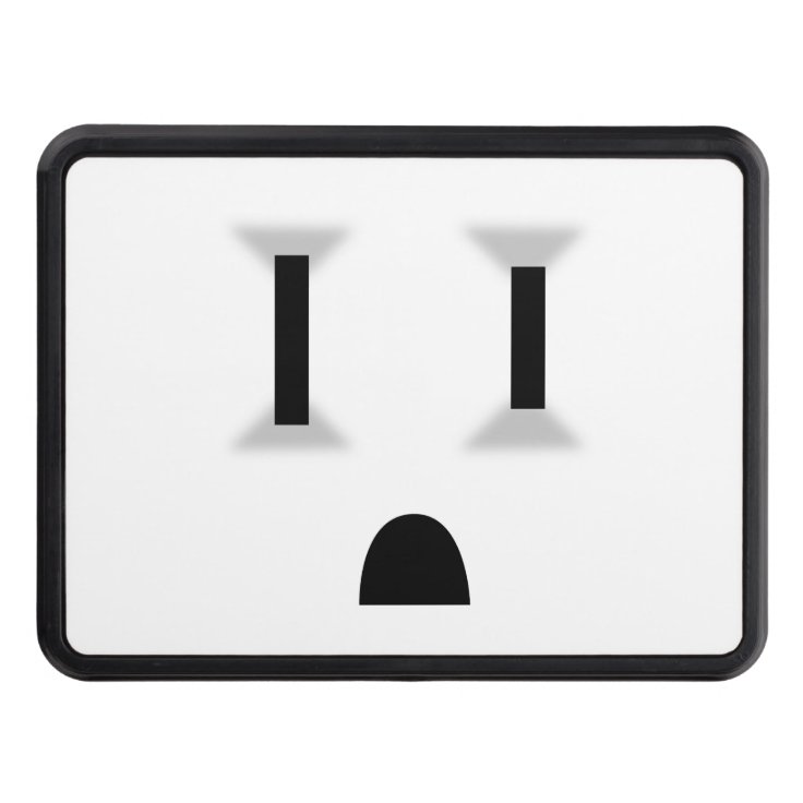 Funny Electrical Outlet (No Outline) Hitch Cover | Zazzle