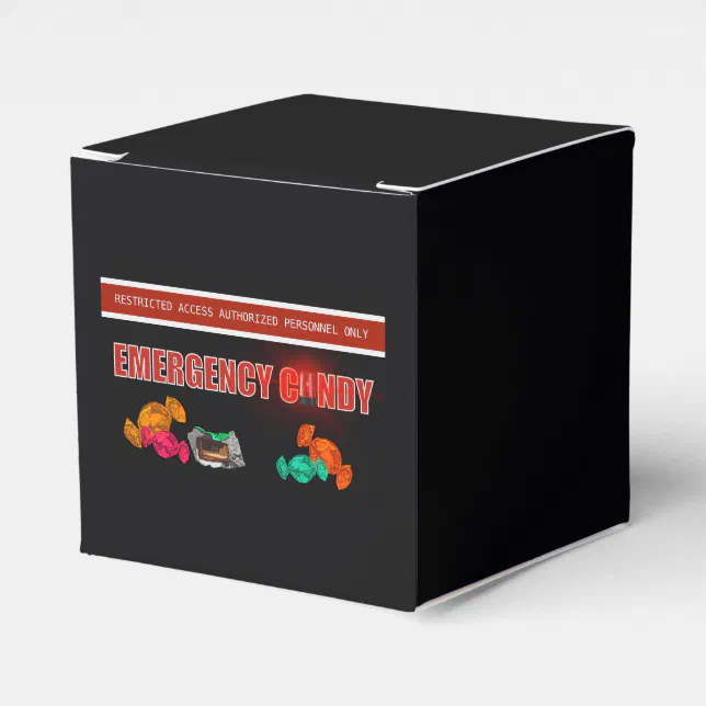 Funny Emergency Candy Construction Theme Favor Boxes | Zazzle