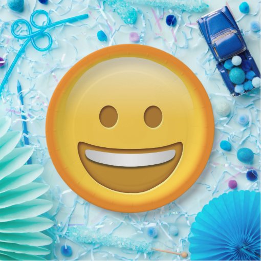 Funny emoji paper plate | Zazzle