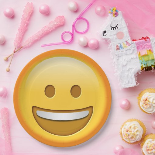 Funny emoji paper plate | Zazzle