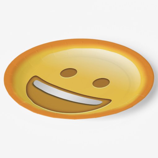 Funny emoji paper plate | Zazzle
