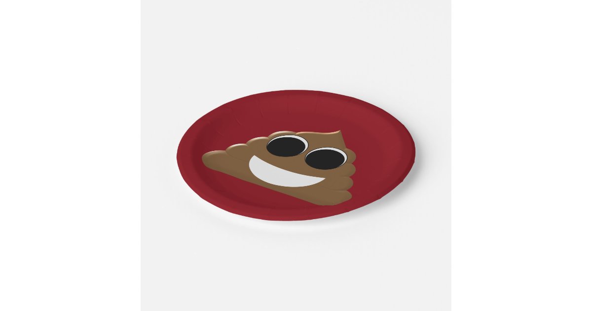 Funny Emoji Poo Paper Plates | Zazzle