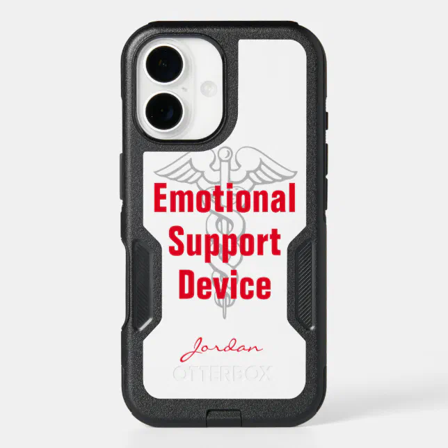 Funny Emotional Support Device Personalized White Otterbox iPhone Case ...