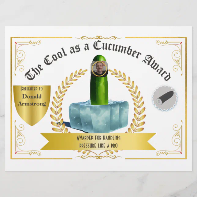 Funny Employee Appreciation - Cool as a Cucumber | Zazzle