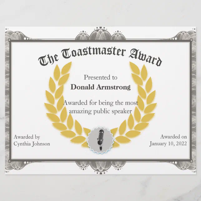 Funny Employee Award - Toastmaster | Zazzle