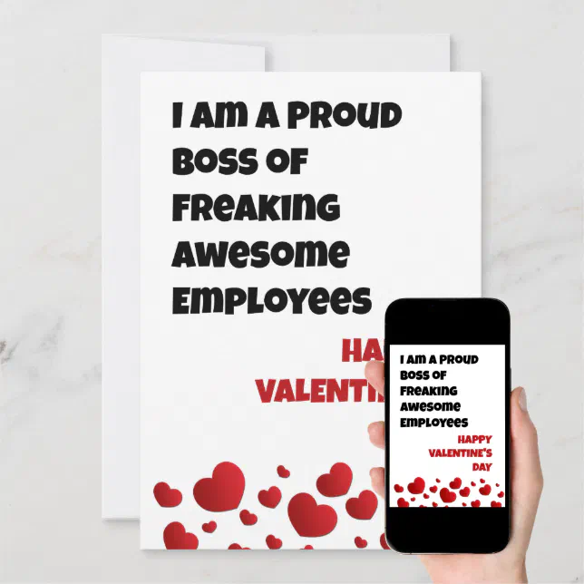 Funny Employees Valentines Day Card | Zazzle