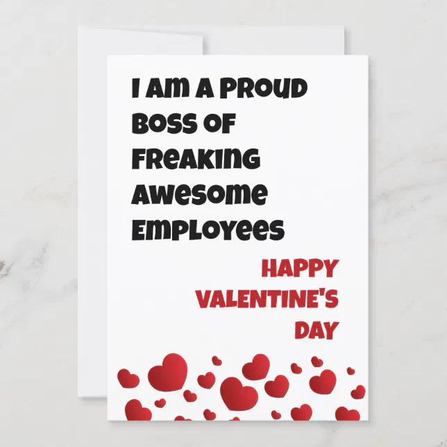 Funny Employees Valentines Day Card | Zazzle