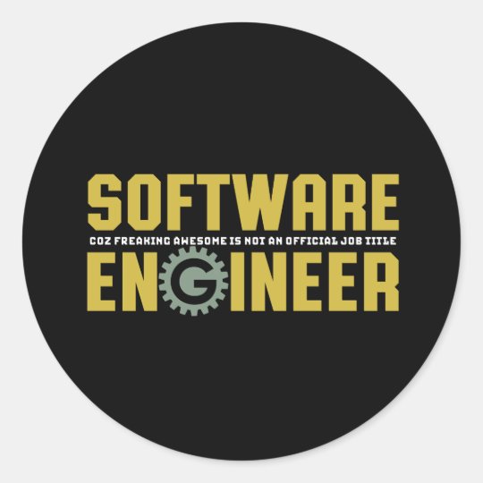 Funny Engineer Software Engineering and Programmer Classic Round ...