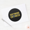 Funny Engineer Software Engineering and Programmer Classic Round ...