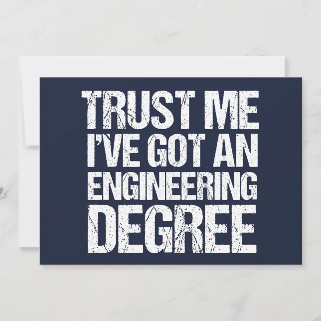Funny Engineering Graduation Engineer Graduate Card | Zazzle