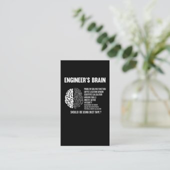 Funny Engineering Humor Brain Engineer Joke Business Card | Zazzle