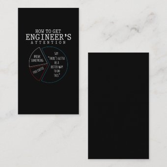 Funny Engineering Joke Coffee Engineer Humor Business Card | Zazzle