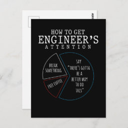 Funny Engineering Joke Coffee Engineer Humor Postcard | Zazzle