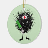 Funny Evil Bug Nurse With Syringe Ceramic Ornament | Zazzle