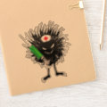 Funny Evil Bug Nurse With Syringe Sticker | Zazzle