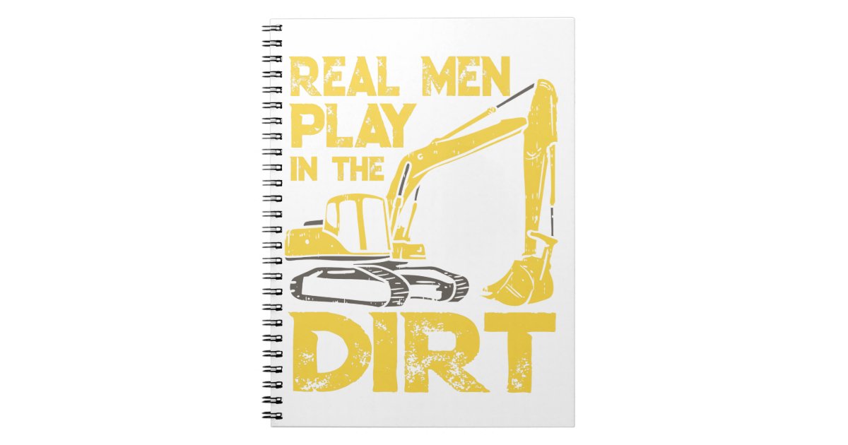 Funny Excavator Construction Notebook | Zazzle