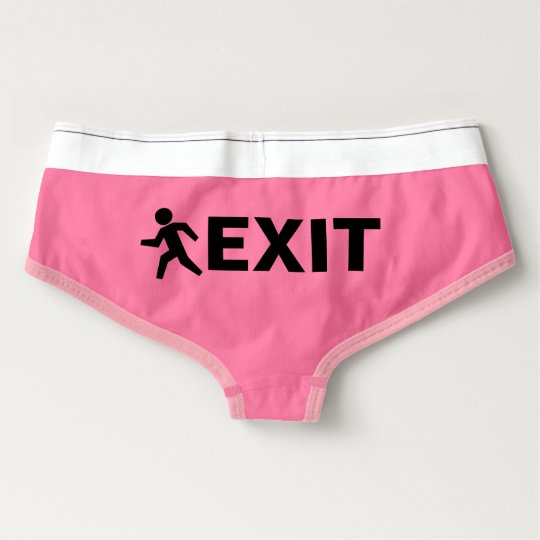 Funny EXIT sign womens spandex briefs underwear | Zazzle.com