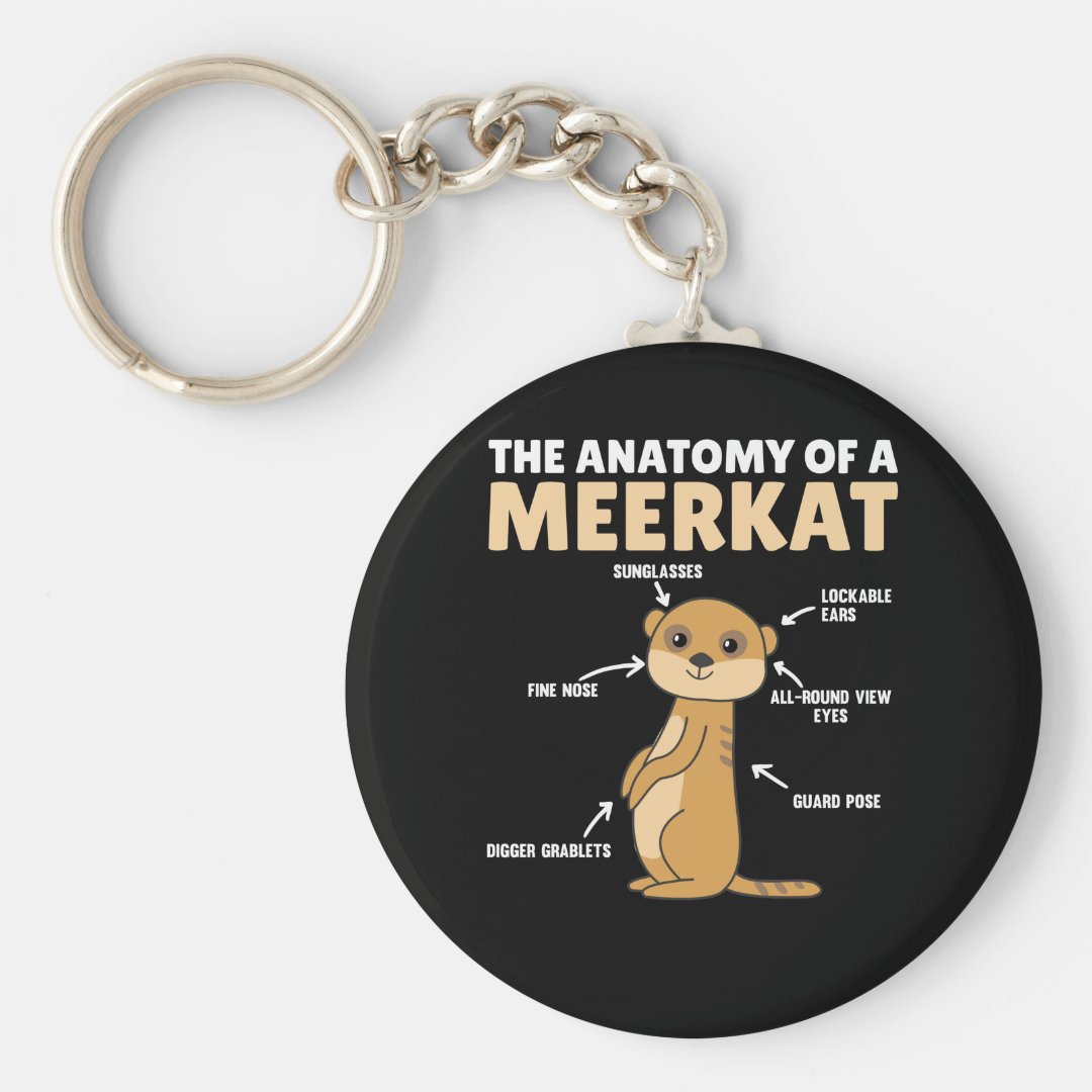Funny Explanation Of A Meerkat's Anatomy Keychain | Zazzle