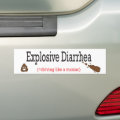 Funny Explosive Diarrhea Speeding Poop Bumper Sticker | Zazzle