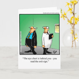 Funny Eye Chart Humor Greeting Card | Zazzle