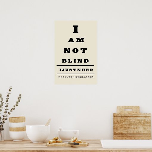 Funny Eye Chart Wall Poster | Zazzle