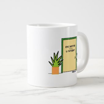 Funny Eye Doctor Optometrist Office Cartoon Coffee Large Coffee Mug ...
