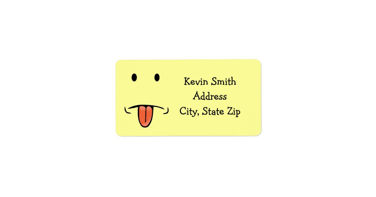 Funny Face Address Labels | Zazzle