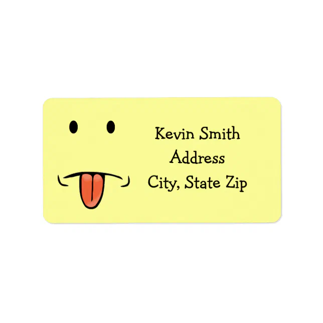 Funny Face Address Labels | Zazzle