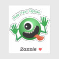 Funny Face Alien Sticker | Zazzle