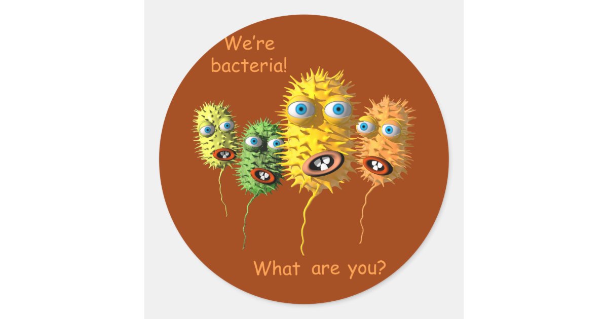 Funny Face Bacteria sticker | Zazzle