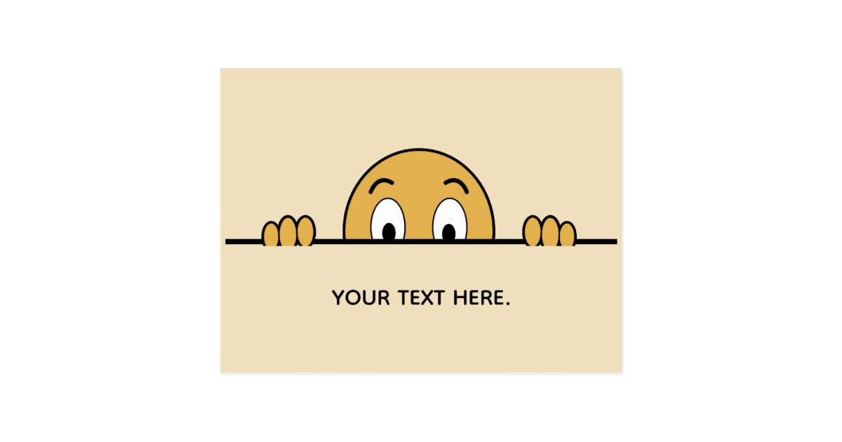 Funny Face Cartoon Custom Text Postcard | Zazzle.com