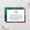 Funny Face Minimal Computer Science Grad Invite | Zazzle