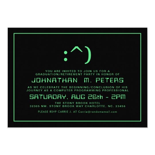 Minimal Engineer Graduation|Retirement Navy Invite | Zazzle.com