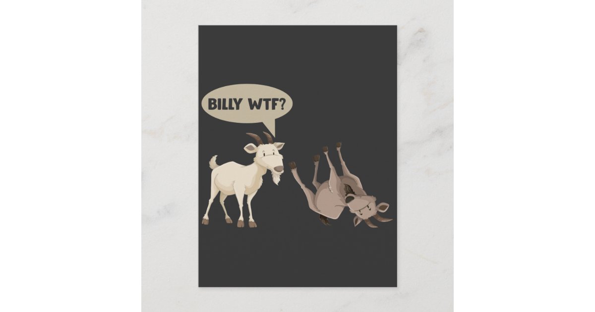 Funny Fainting Goat Hilarious Mountain Animal Postcard | Zazzle