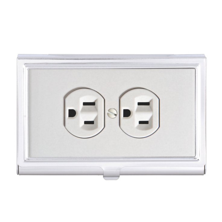Funny Fake Electrical Outlet Business Card Holder | Zazzle