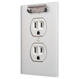 Funny Fake Electrical Outlet Clipboard | Zazzle