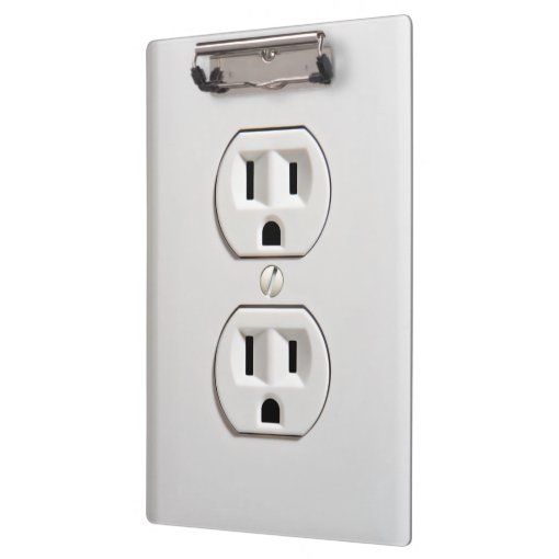 Funny Fake Electrical Outlet Clipboard | Zazzle