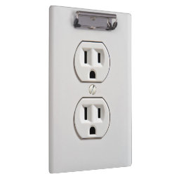 Funny Fake Electrical Outlet Clipboard | Zazzle