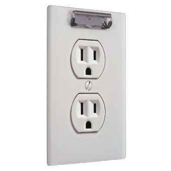 Funny Fake Electrical Outlet Clipboard | Zazzle