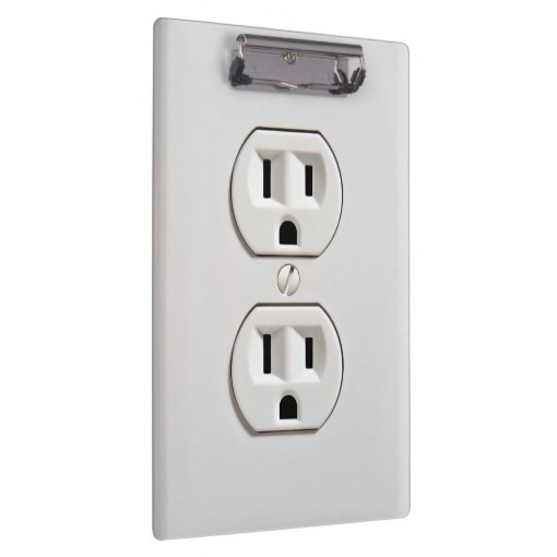 Funny Fake Electrical Outlet Clipboard | Zazzle
