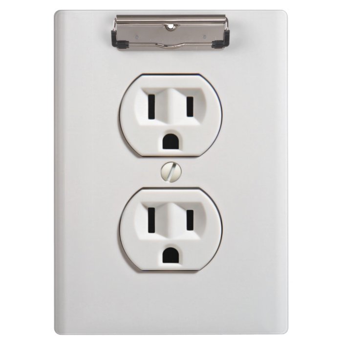 Funny Fake Electrical Outlet Clipboard | Zazzle.com