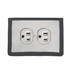Funny Fake Electrical Outlet Flat Wallet | Zazzle