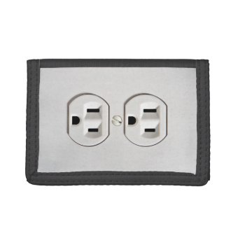 Funny Fake Electrical Outlet Flat Wallet | Zazzle
