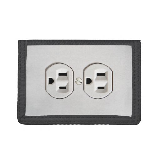 Funny Fake Electrical Outlet Flat Wallet | Zazzle