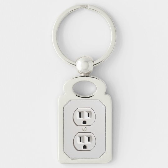 Funny Fake Electrical Outlet Keychain | Zazzle.com