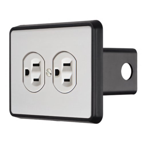 Funny Fake Electrical Outlet Trailer Hitch Cover | Zazzle