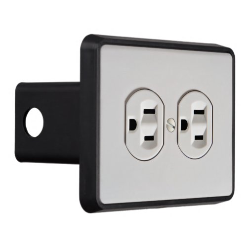 Funny Fake Electrical Outlet Trailer Hitch Cover | Zazzle