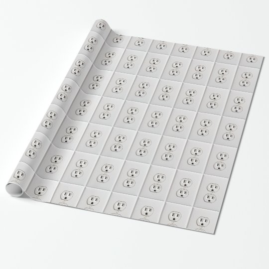 Funny Fake Electrical Outlet Wrapping Paper | Zazzle.com